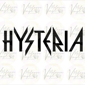 HYSTERIA - Vinyl Decal Sticker - Def Leppard Song Title - Rock & Roll ...
