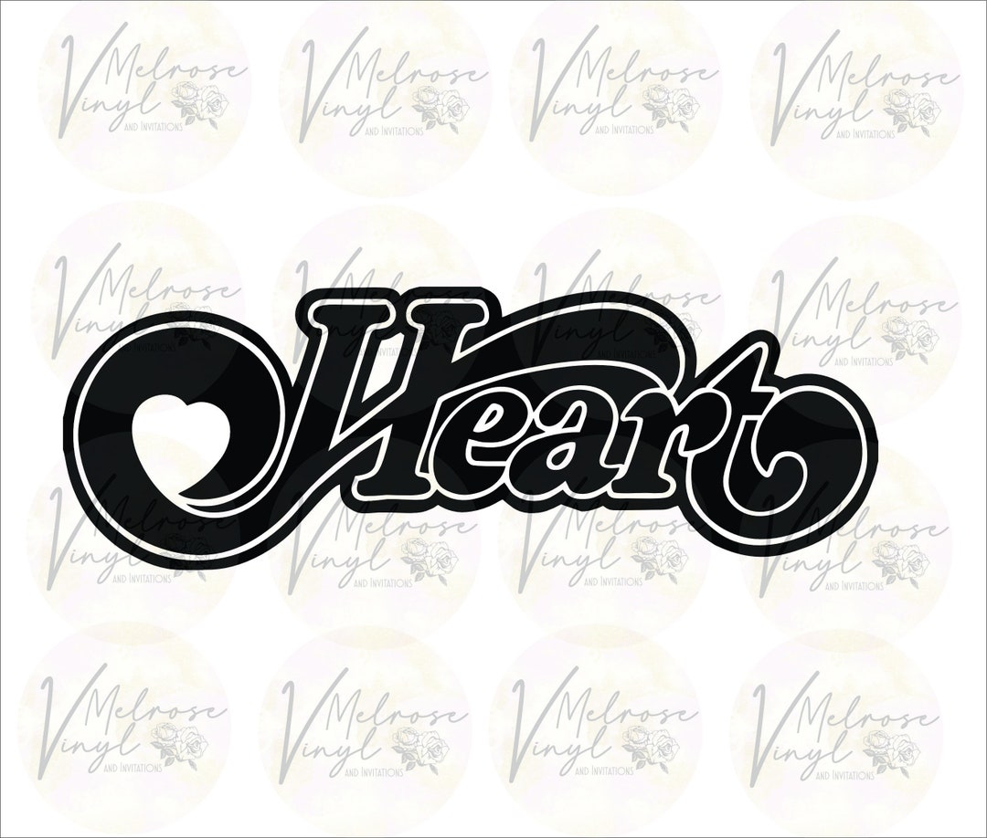 HEART Logo - Vinyl Decal Sticker - Rock & Roll - Various Colors and ...