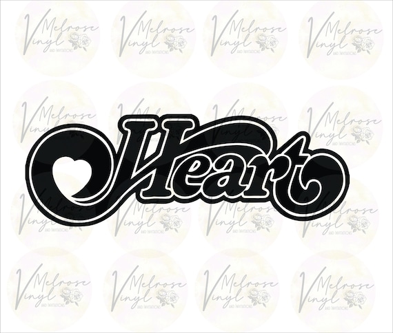 HEART Logo Vinyl Decal Sticker Rock & Roll Various - Etsy