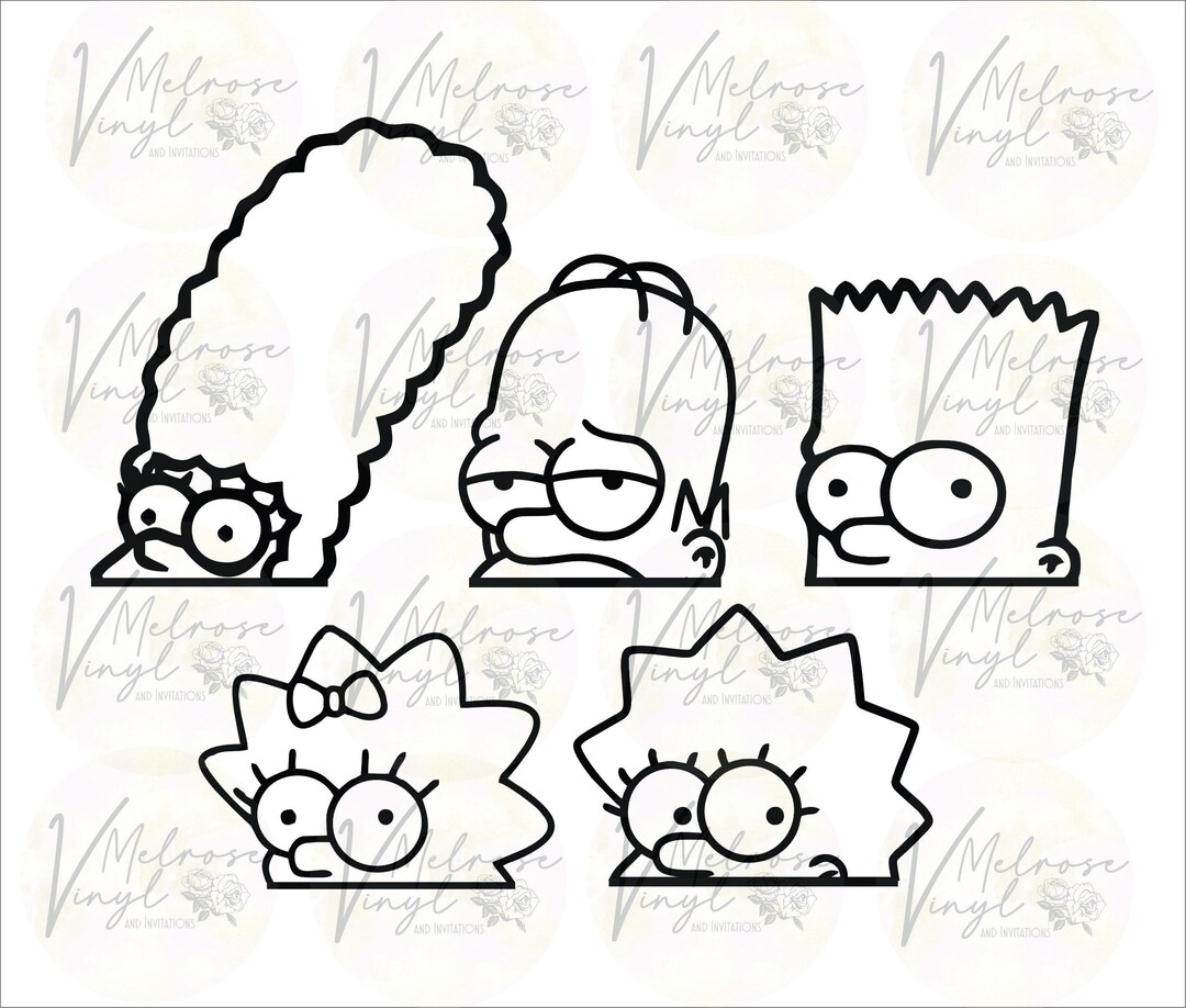 Simpsons Family Ride Along's - Vinyl Decal Sticker - the Simpsons ...