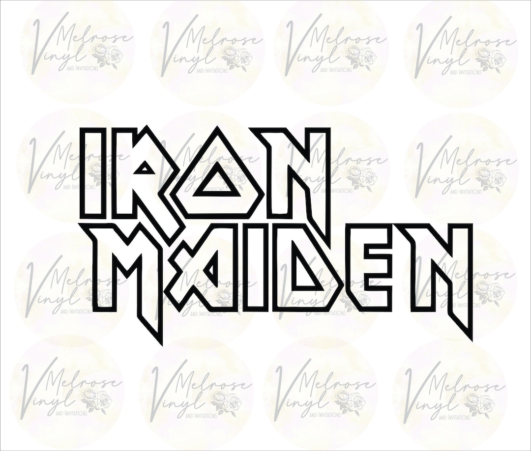 Iron Maiden Logo - Vinyl Decal Sticker - Hard Rock - Various Colors and ...