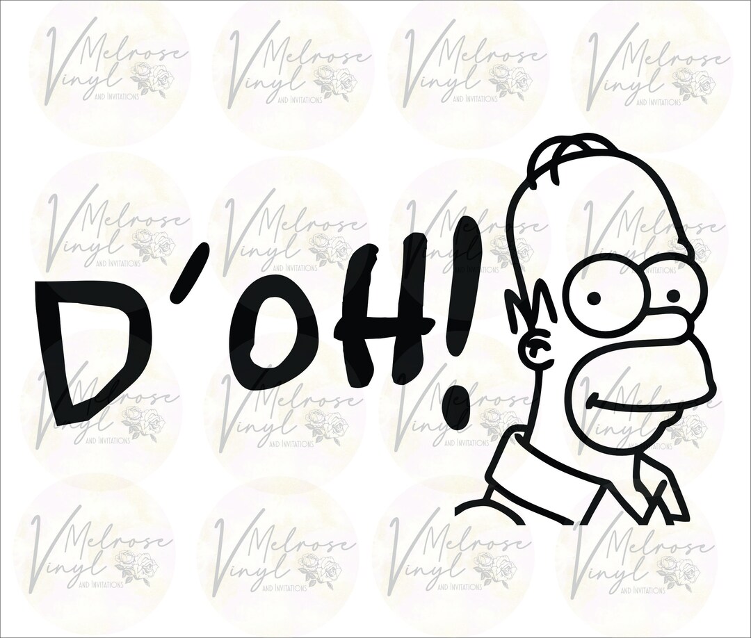 D'OH - Vinyl Decal Sticker - the Simpsons - Various Colors and Sizes - Etsy