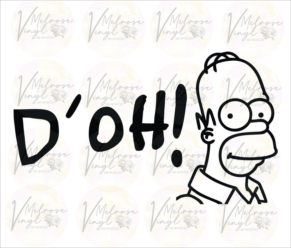D'OH Vinyl Decal Sticker the Simpsons Various Colors | Etsy