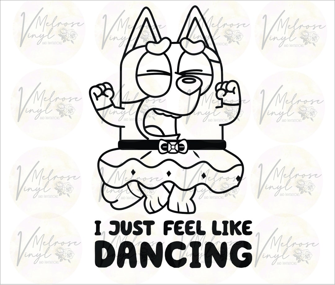 MUFFIN DANCING - Vinyl Decal Sticker - Bluey TV Show - Various Colors ...