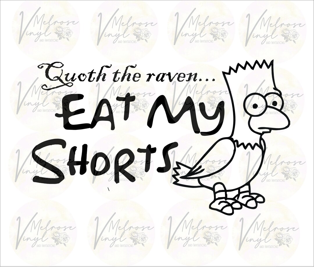 Bart the Raven - Vinyl Decal Sticker - the Simpsons - Various Colors ...
