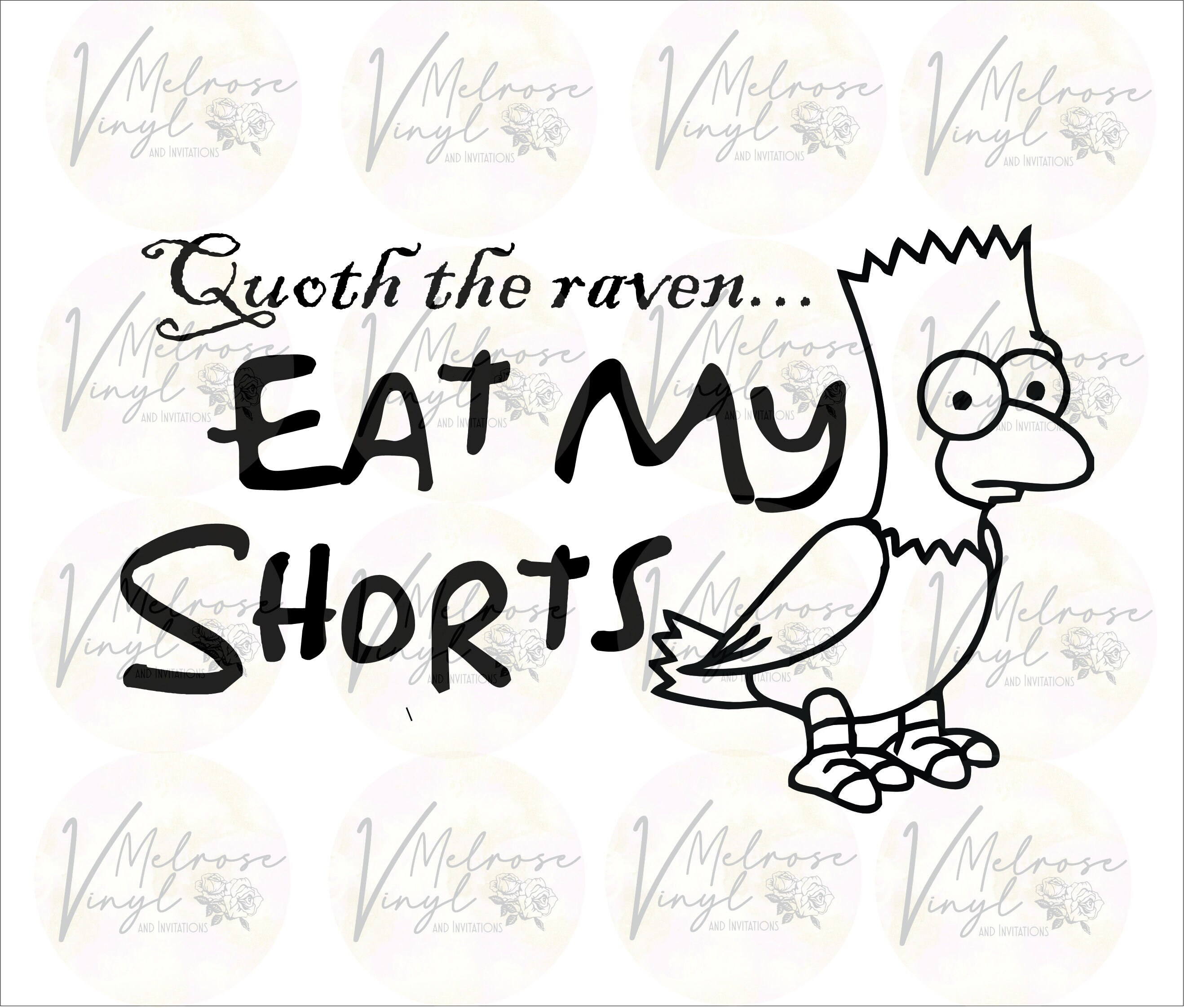 Bart the Raven Vinyl Decal Sticker the Simpsons Various - Etsy