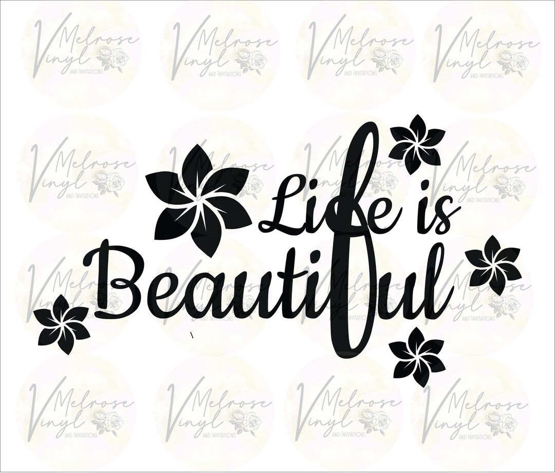 Life is Beautiful - Vinyl Decal Sticker - Various Colors and Sizes - Etsy