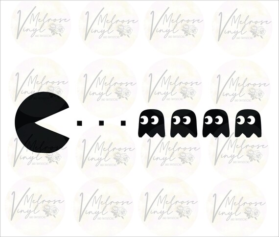 PACMAN AND GHOSTS Vinyl Decal Sticker Retro Video Game - Etsy