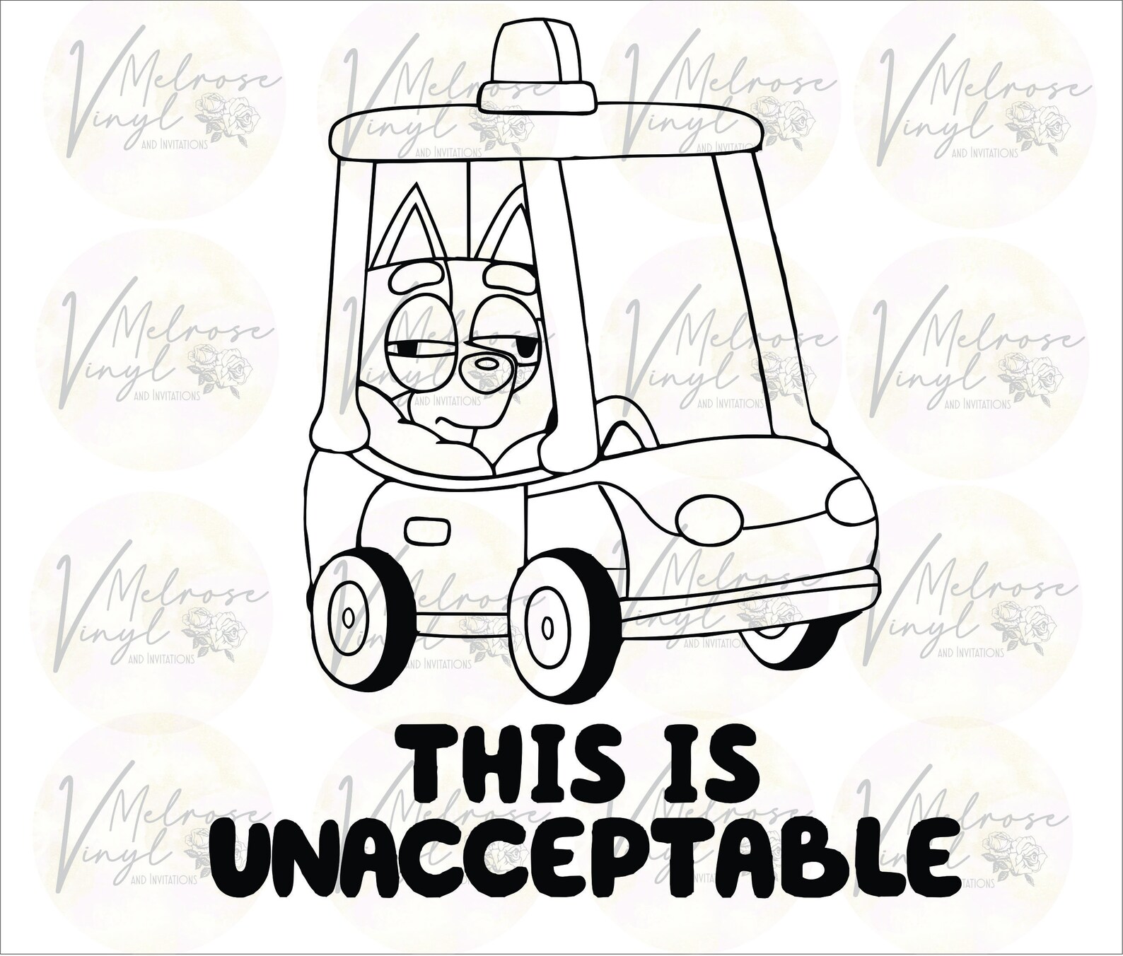 MUFFIN POLICE - Vinyl Decal Sticker - Bluey TV Show - Various Colors ...