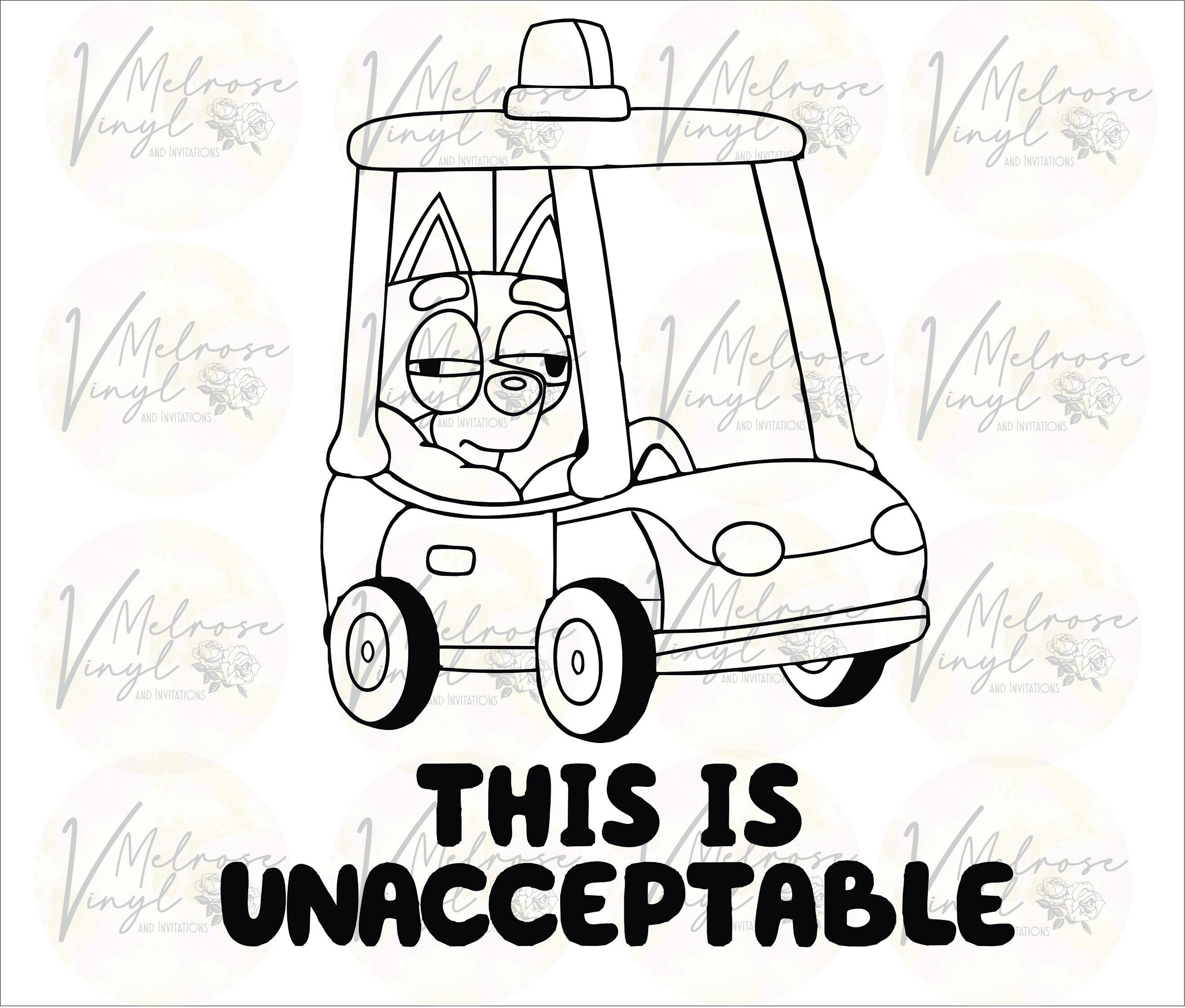 MUFFIN POLICE - Vinyl Decal Sticker - Bluey TV Show - Various Colors ...