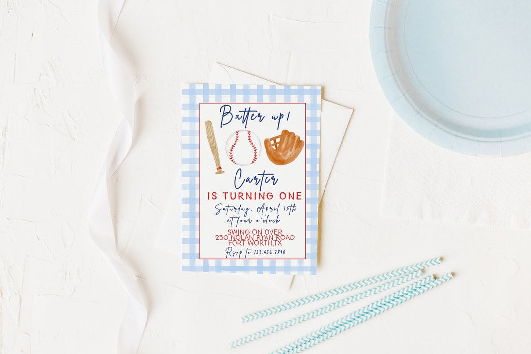 Batter up Baseball Birthday Invitation Template | Allstar Bday Editable ...