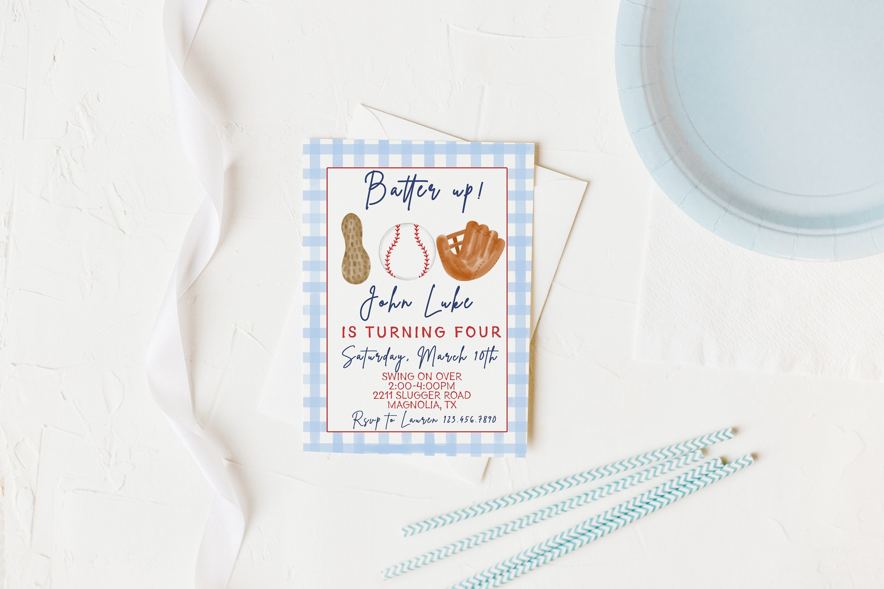 Batter up Baseball Birthday Invitation Template | Allstar Bday Editable ...