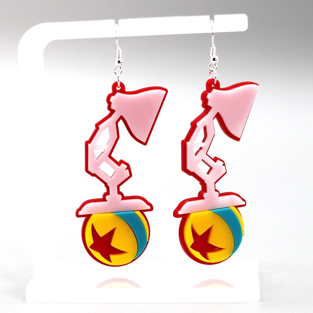 Pixar Inspired Lamp & Ball Earrings - Etsy