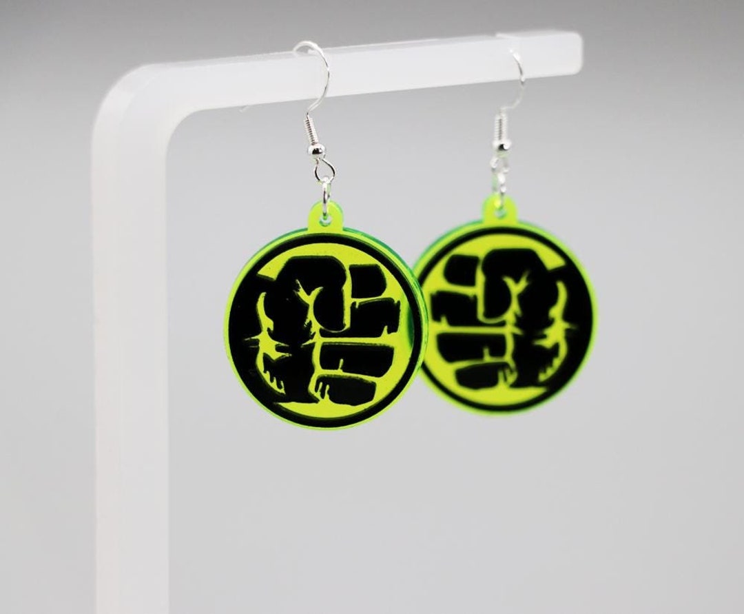 Marvel's the Hulk Inspired Earrings - Etsy