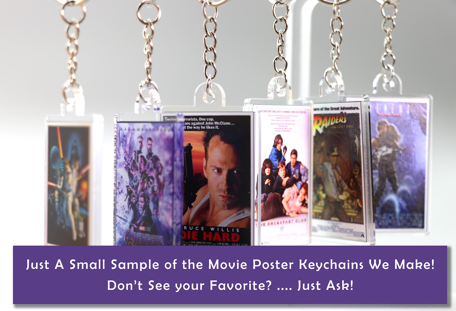 Movie Poster Replica Keychains - Etsy