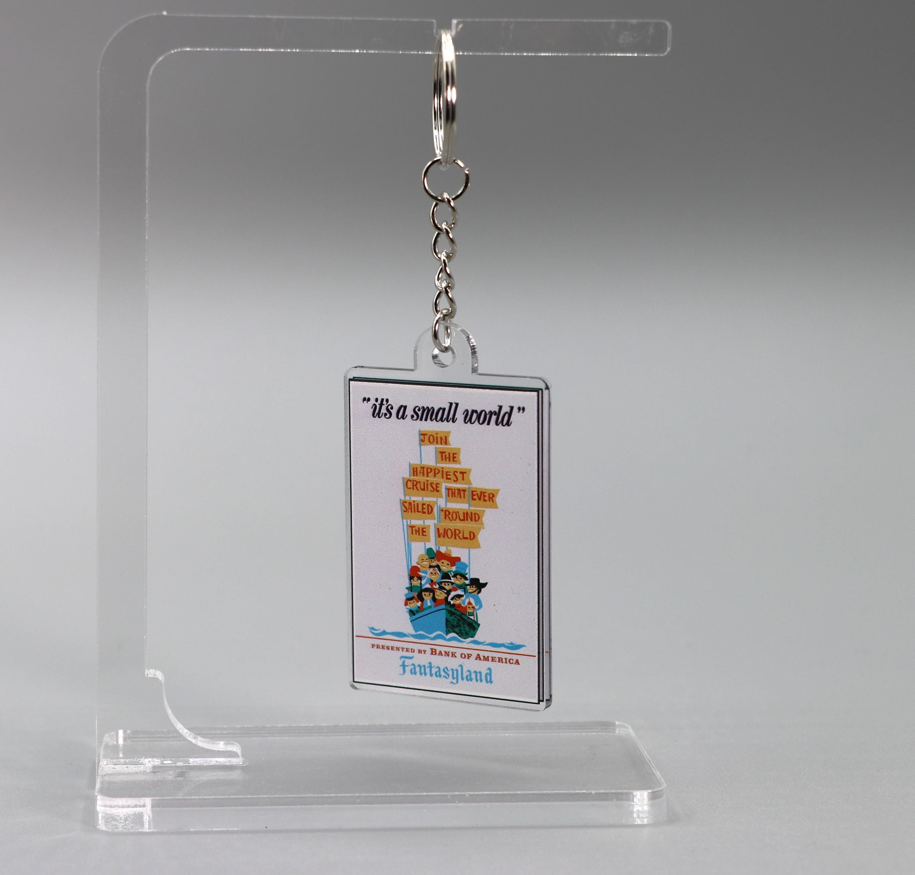 Disney's Vintage Ride Attraction Poster Replica Keychains - Etsy