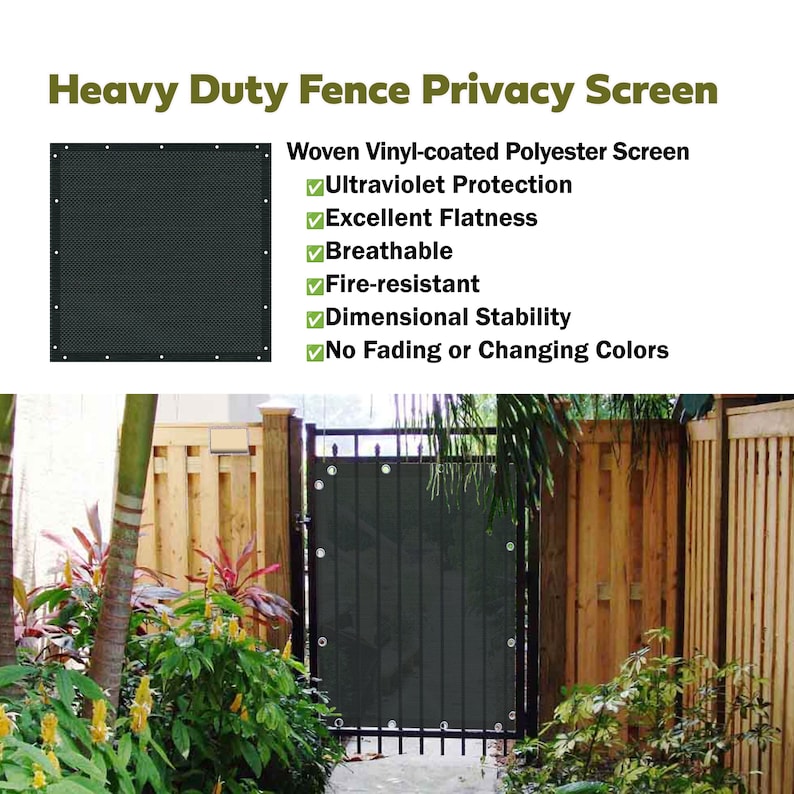 Custom Pvc-coated Gate Privacy Screen: 95% UV Resistant, Heavy Duty - Etsy
