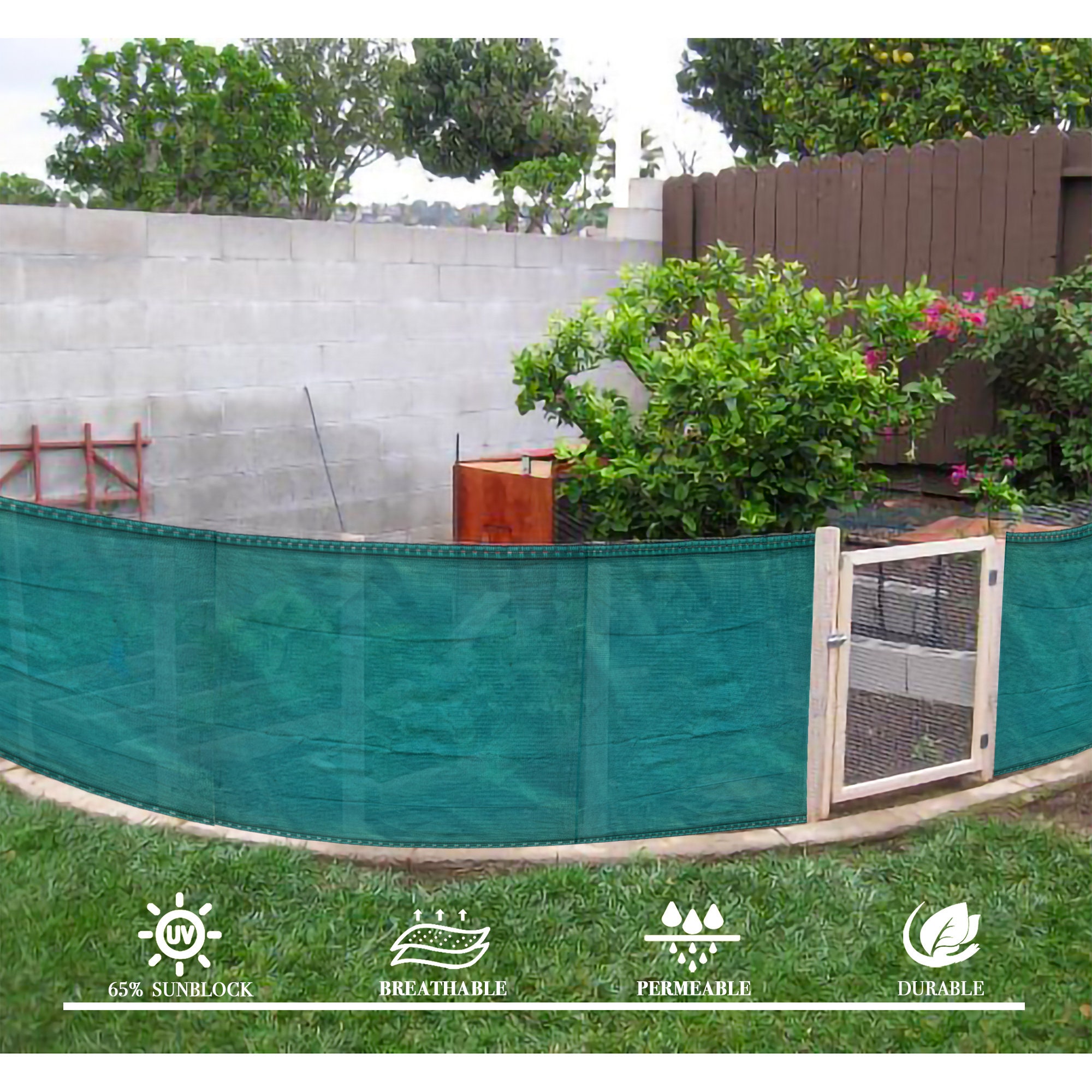 Custom 65% Sun Block Shade Cloth: Green HDPE for Garden, Patio - Etsy