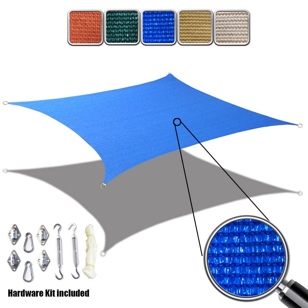 Custom Sized Rectangle Curved Edge Sun Shade Sail Permeable - Etsy