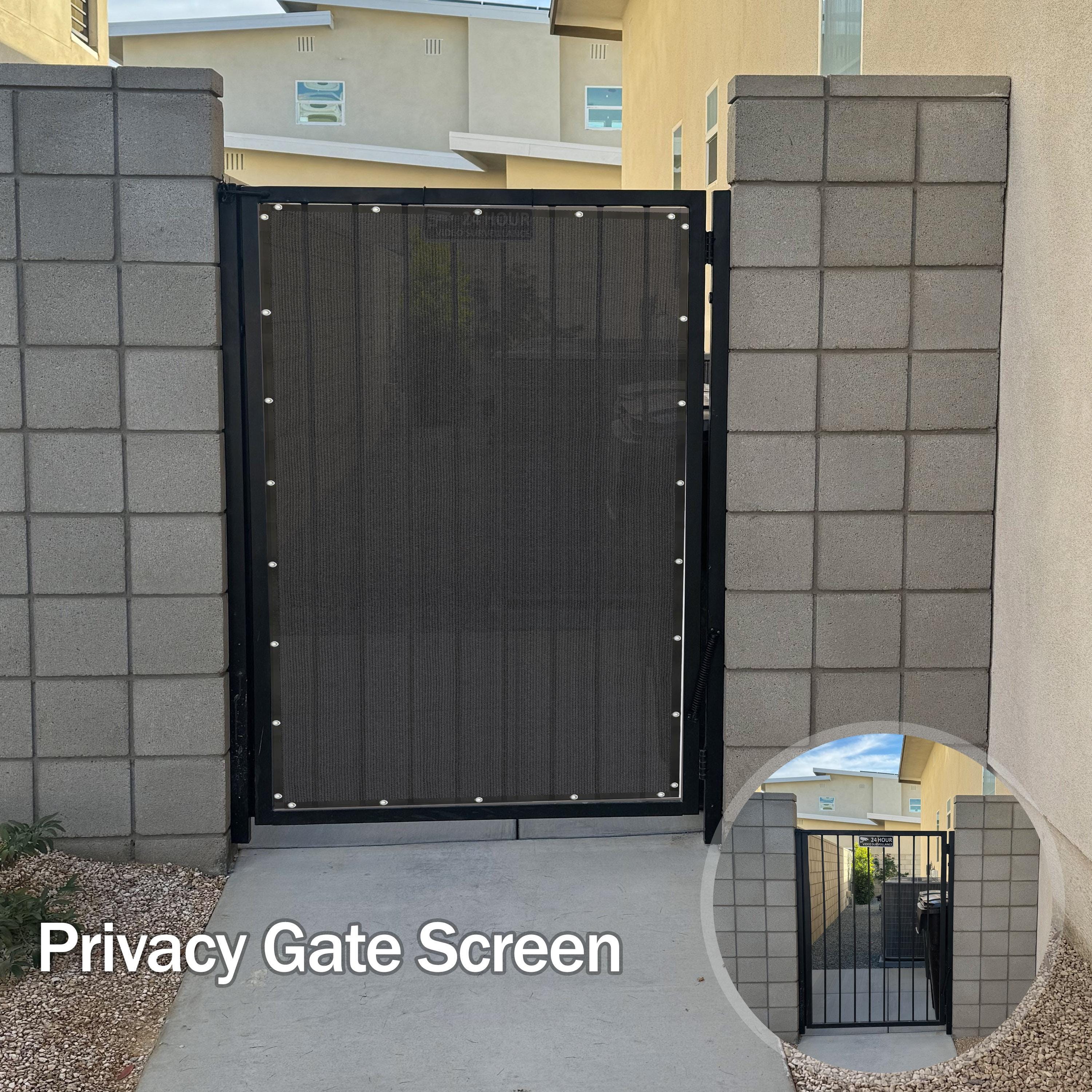 Custom Black Gate Privacy Screen – 90% Sun Blocking, Uv-stabilized - Etsy