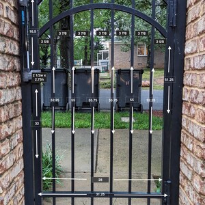 Custom Sized Arched Gate Privacy Screen Panel-shade & Privacy - Black ...
