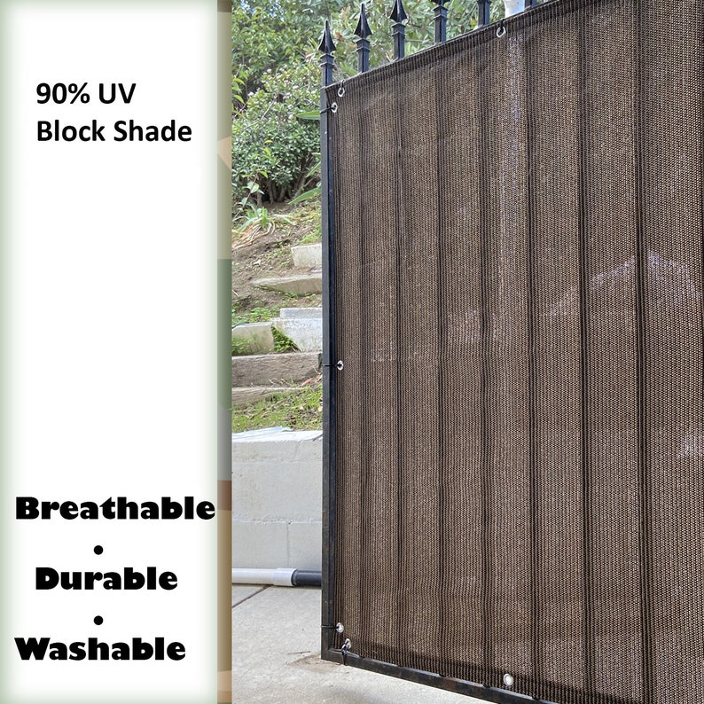 Custom-sized Mocha Brown or Black Gate Privacy Screen: 90% UV Block - Etsy