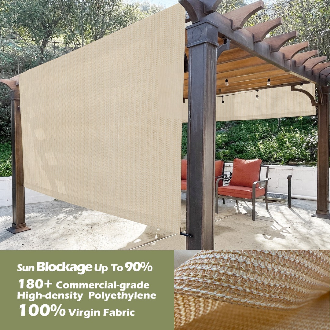 Custom Permeable Canopy Sun Shade Cover Replacement With Rod Pockets ...