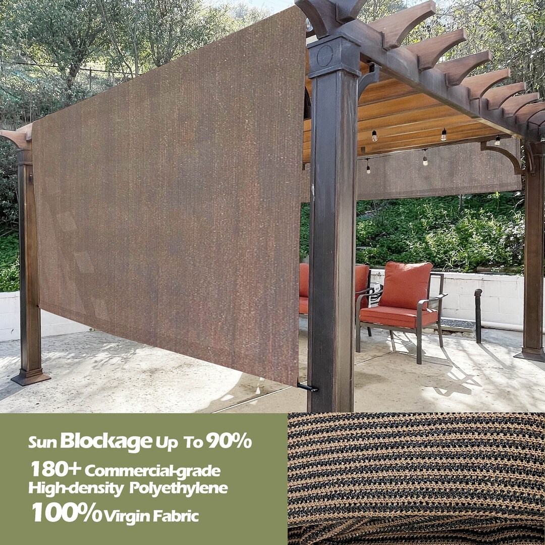 Custom Mocha Brown Sun Shade: Breathable HDPE Patio Cover - Etsy