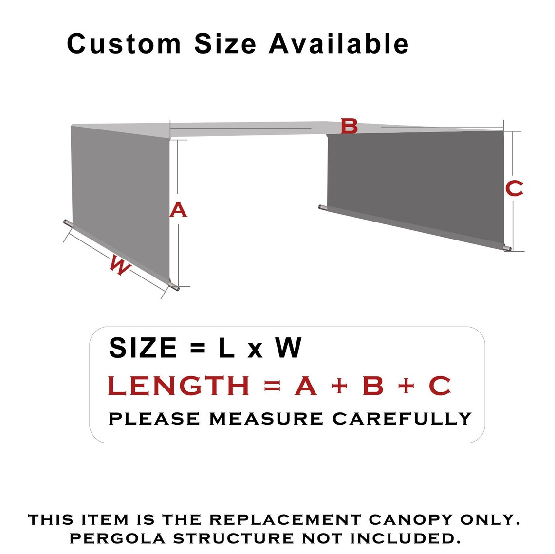 Custom Sized Permeable Canopy Sun Shade Cover Replacement With - Etsy