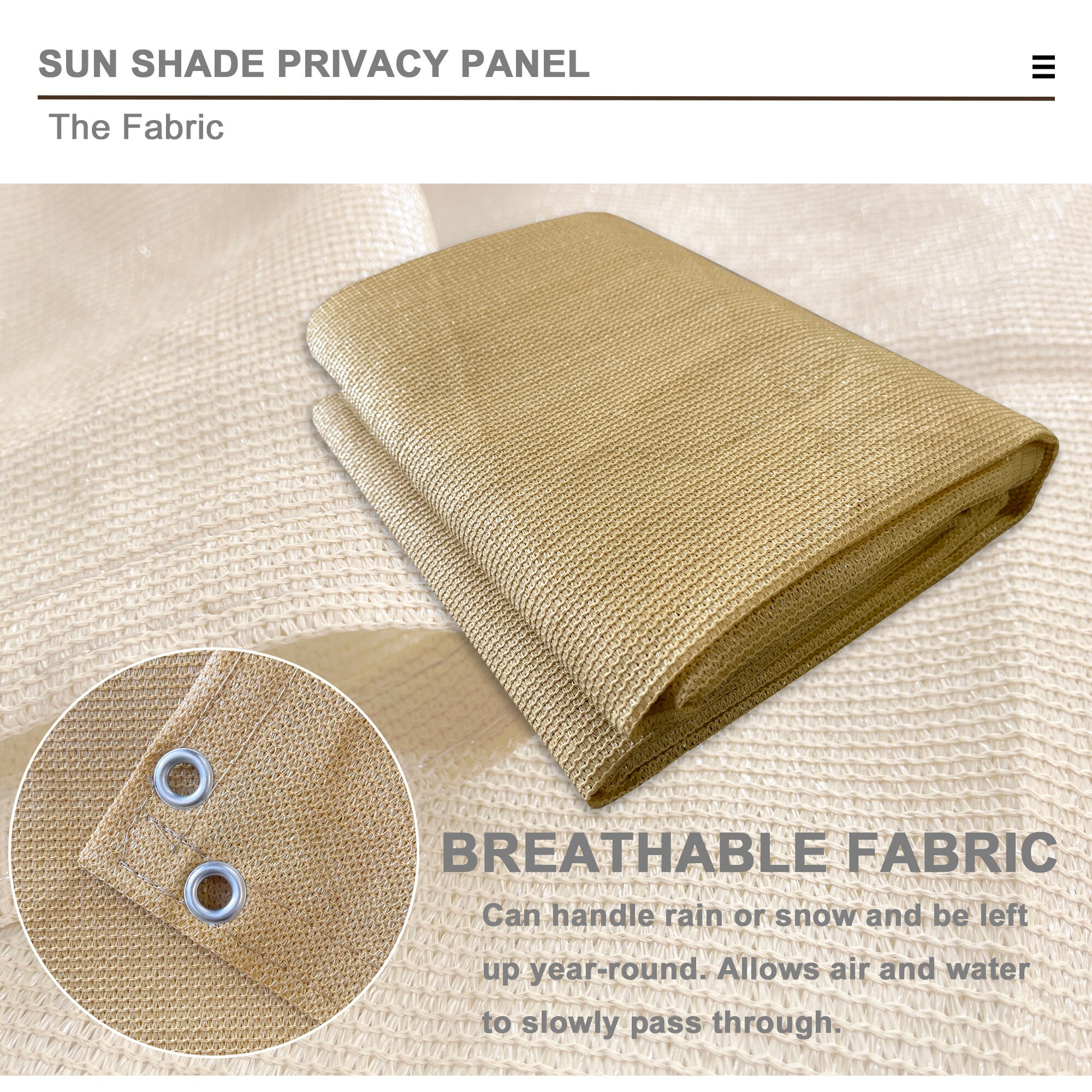 Custom Sized Sun Shade Privacy Panel for Patio Window Cover - Etsy