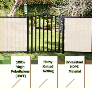 Custom Sized Gate Privacy Screen Panel-shade & Privacy Barrier for Gate ...