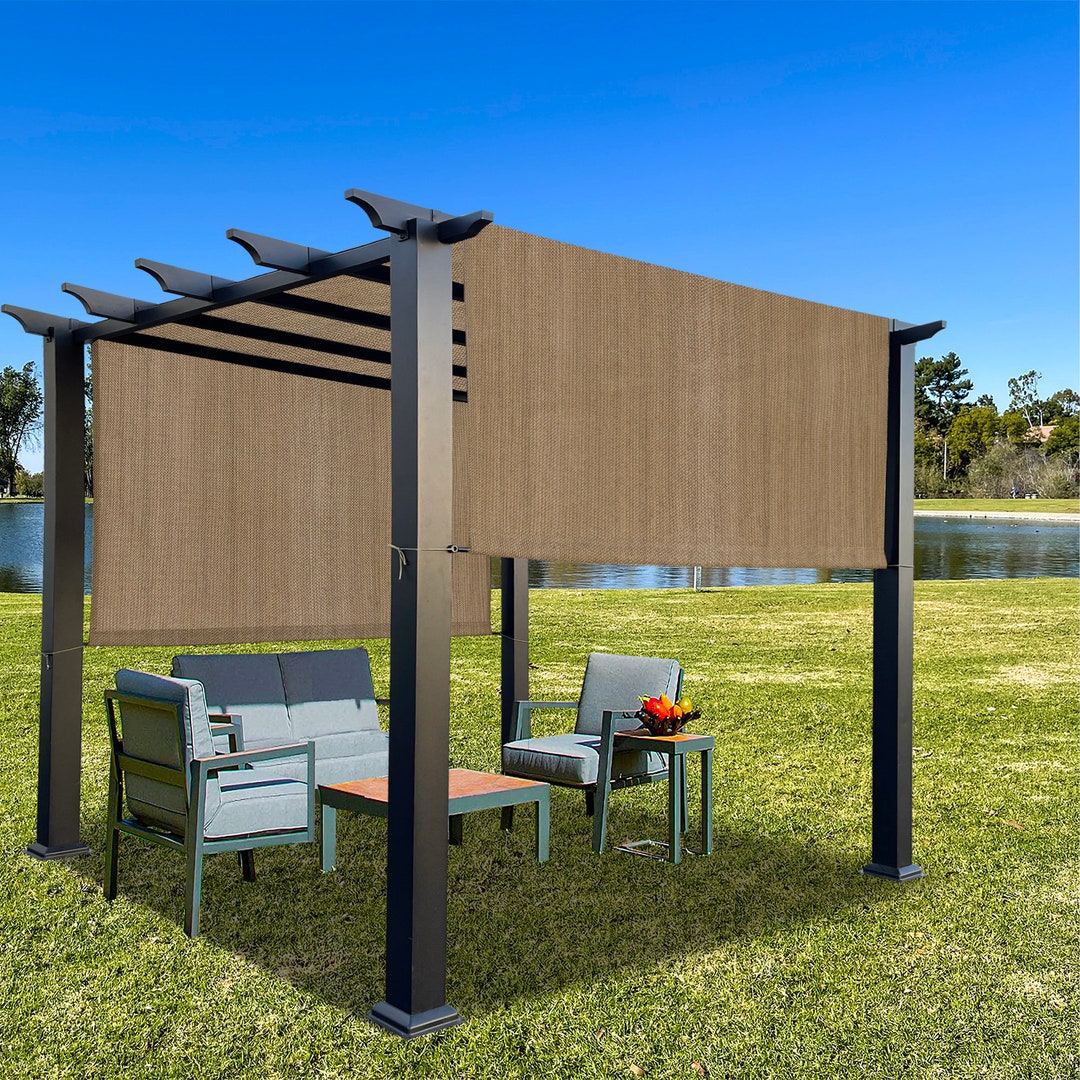 Custom Sized Permeable Pergola Shade Cover–outdoor Adjustable Shade ...