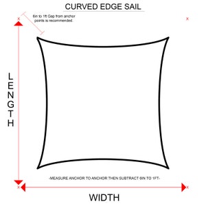Custom Sized Rectangle Curved Edge Sun Shade Sail- Permeable Sun Shade ...