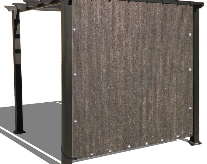 Custom Sized Sun Shade Privacy Panel With Grommets on 4 Sides for Patio ...