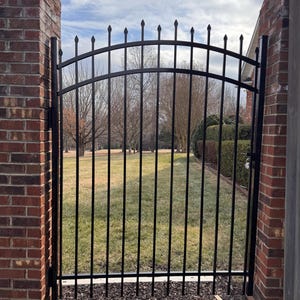 Custom Sized Arched Gate Privacy Screen: Black Metal Panel - Etsy