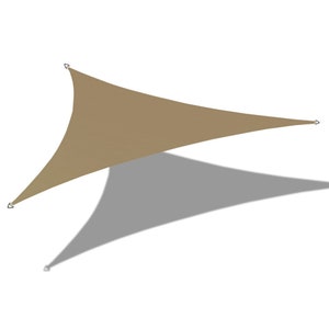 Custom Triangle Waterproof Woven Sun Shade Sail UV Block Canopy Patio ...