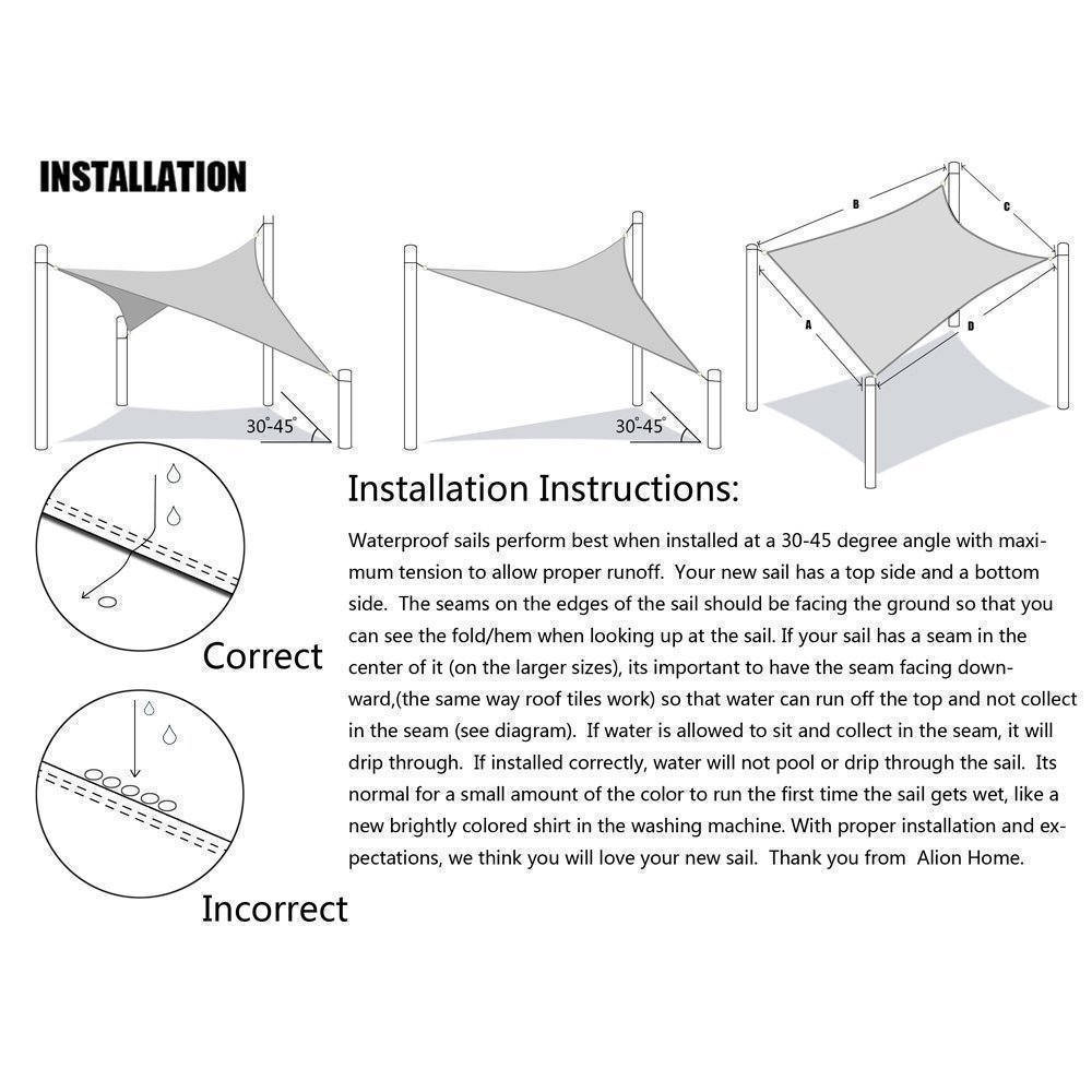 Custom Triangle Sun Shade Sail: Waterproof Woven Canopy - Sand - Etsy