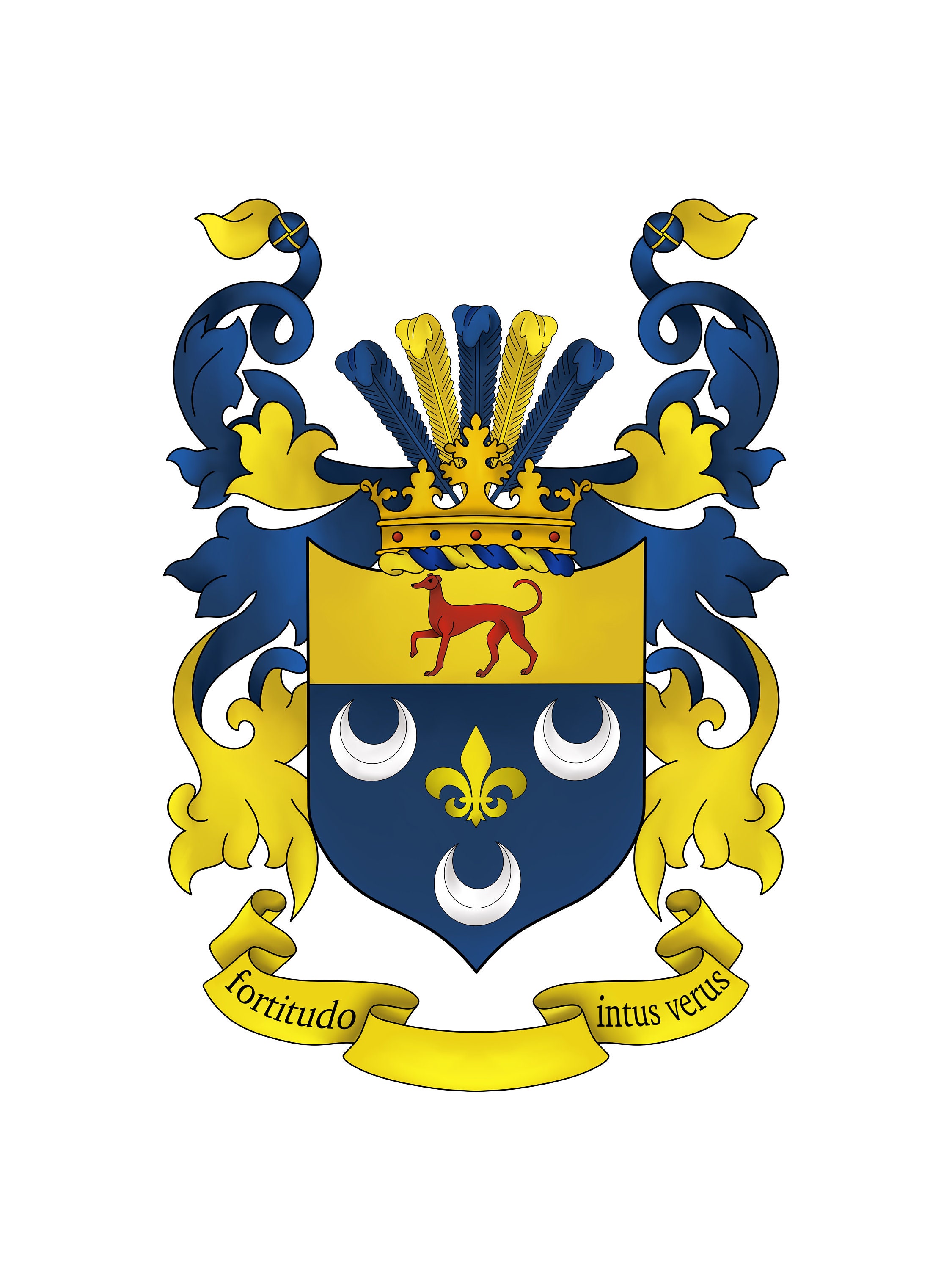 Simple Custom Family Coat of Arms Family Crest Logo Personalized - Etsy