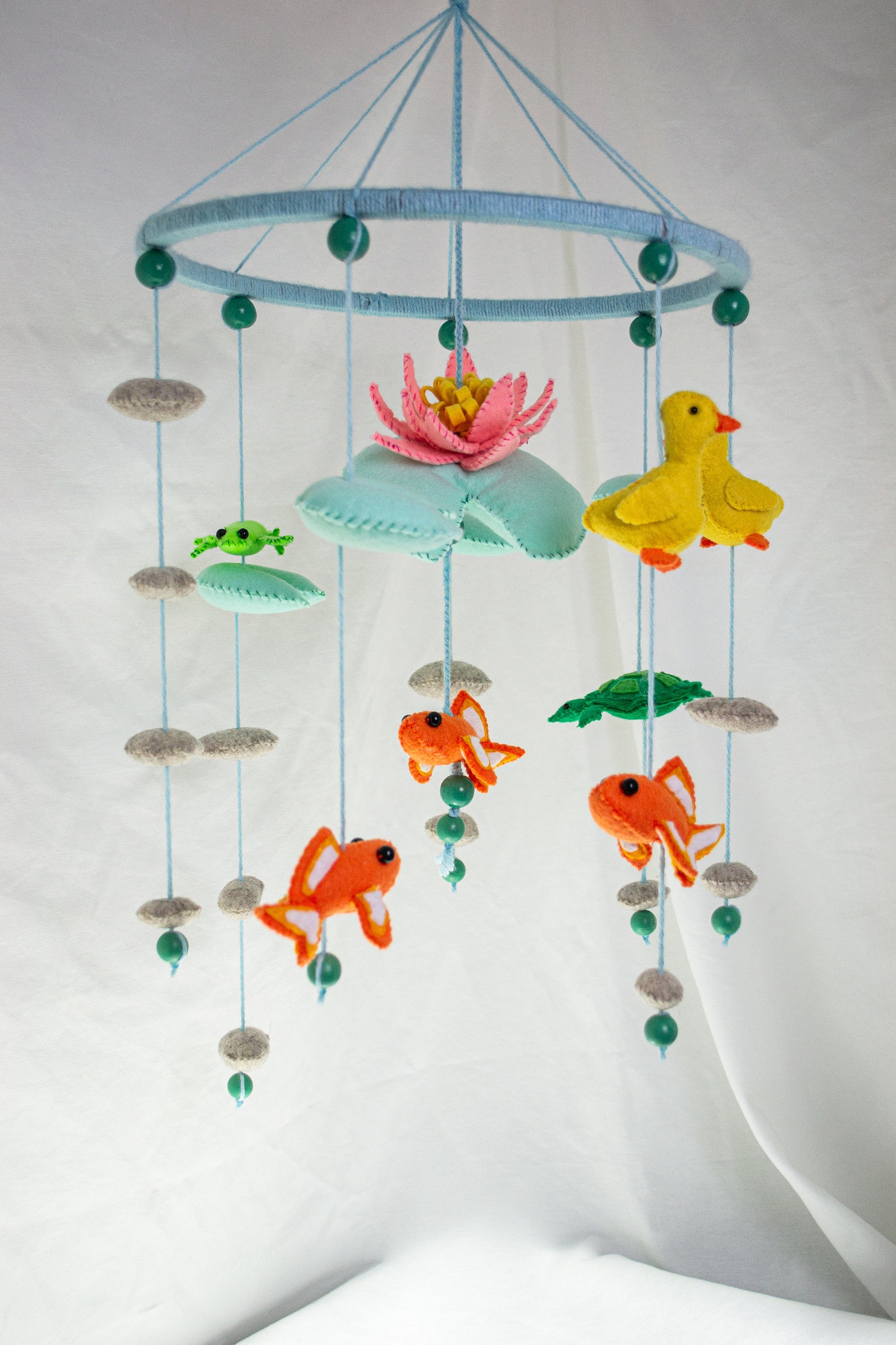 Pond Life Felt Baby Mobile, Duck, Fish, Turtle, Frog - Etsy