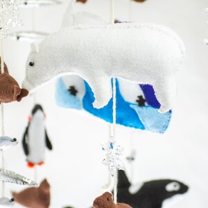 Arctic Baby Mobile-baby Mobile - Penguin Baby Mobile - Etsy