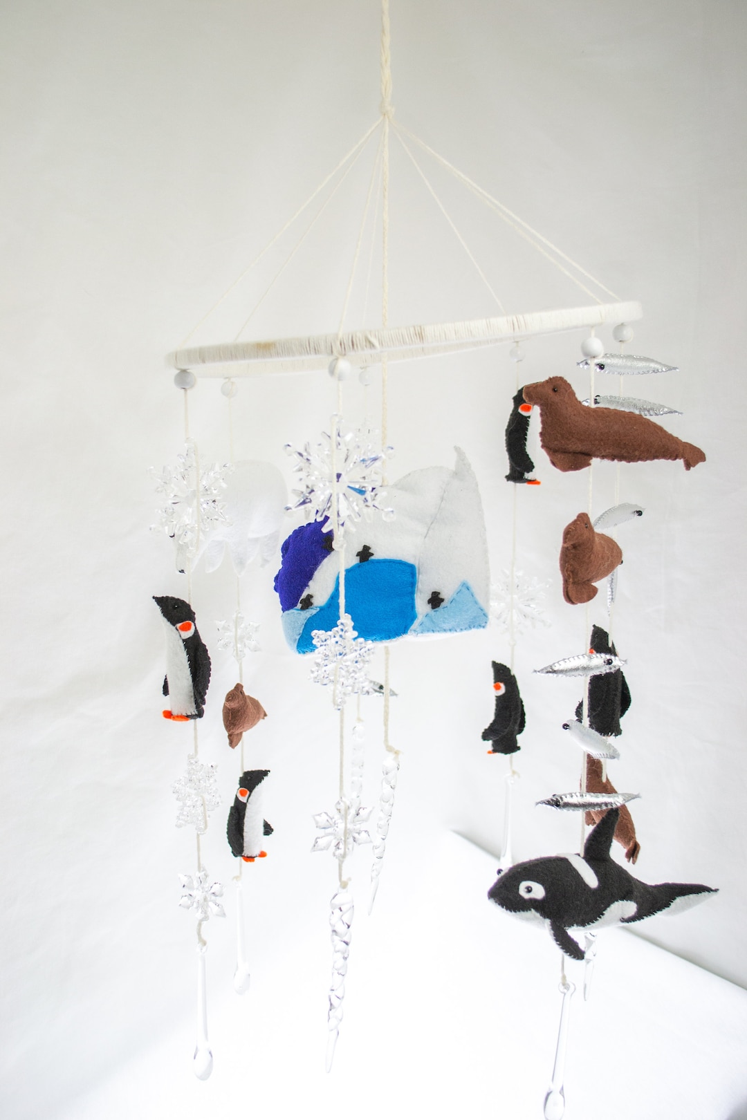 Arctic Baby Mobile-baby Mobile - Penguin Baby Mobile - Etsy