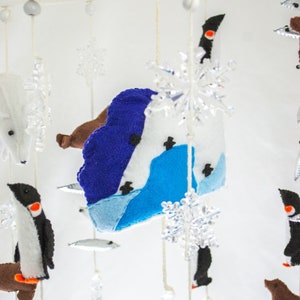 Arctic Baby Mobile-baby Mobile - Penguin Baby Mobile - Etsy