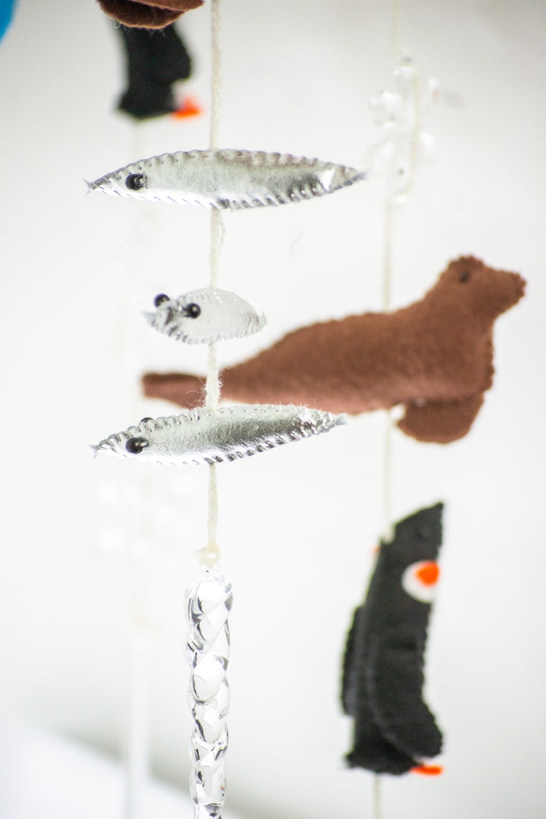Arctic Baby Mobile-baby Mobile - Penguin Baby Mobile - Etsy
