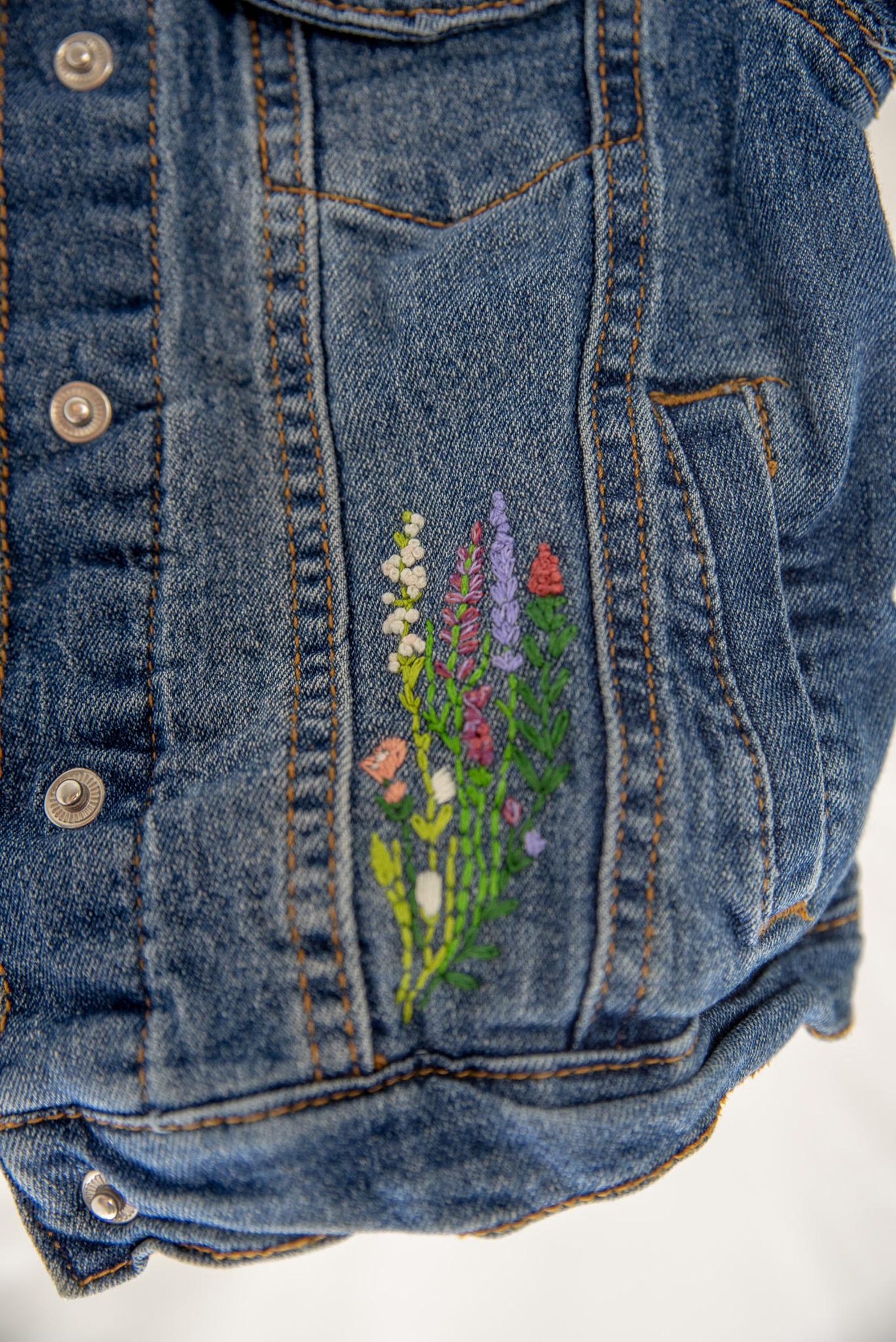 Girls Embroidered Fairy Thrifted Jean Jacket - Etsy