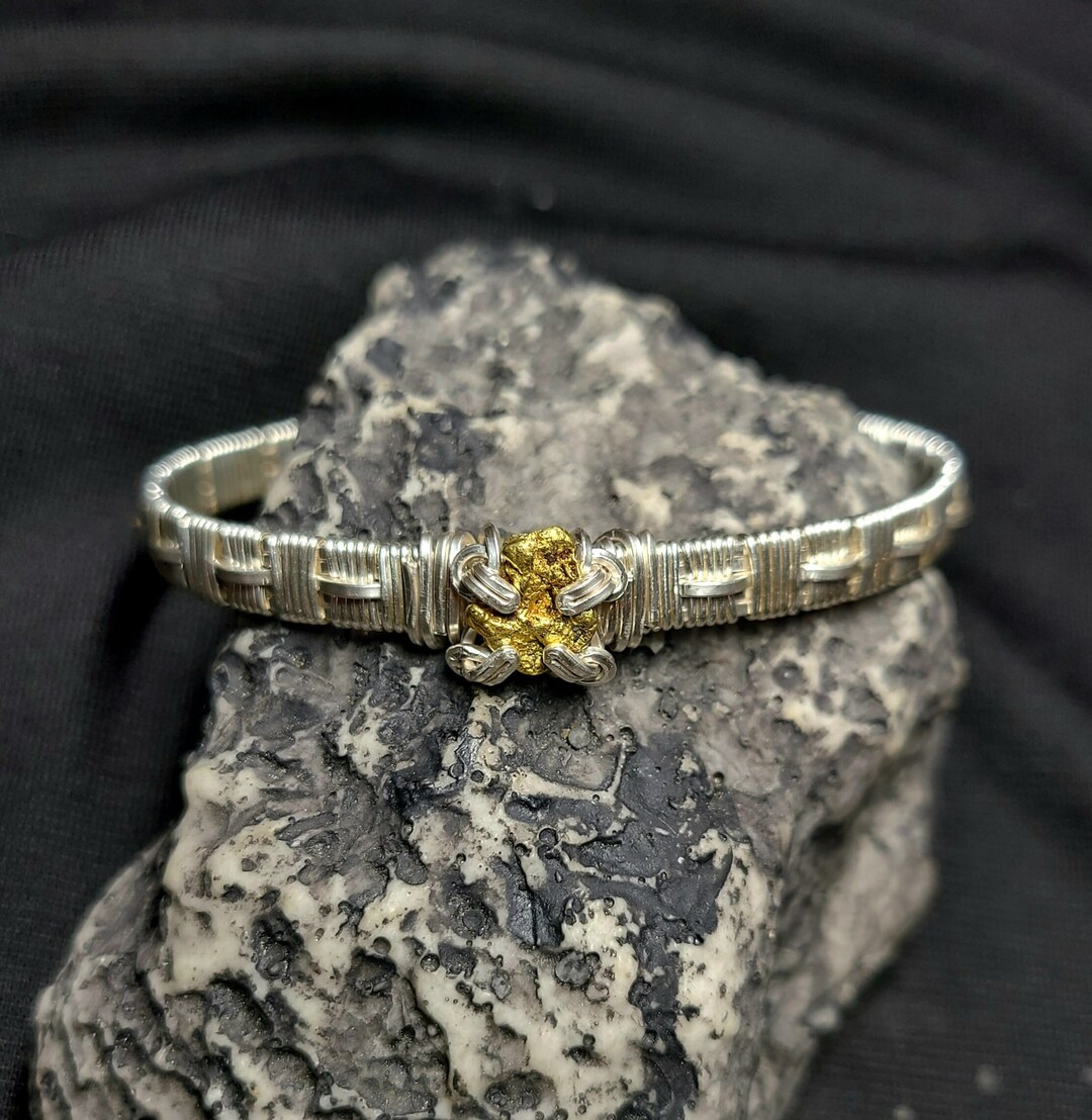 7" Alaskan Gold Nugget Bracelet (#GB-3) - Etsy