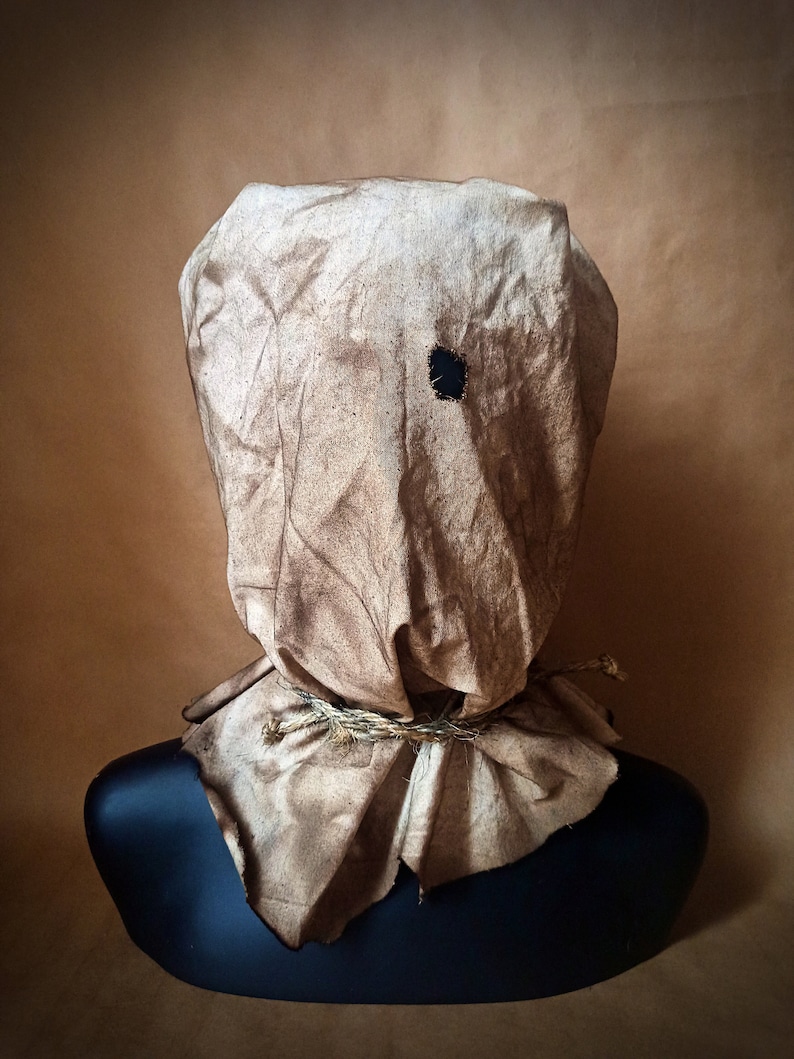 Handmade Canvas Sack Mask: Weathered Horror Costume - Etsy