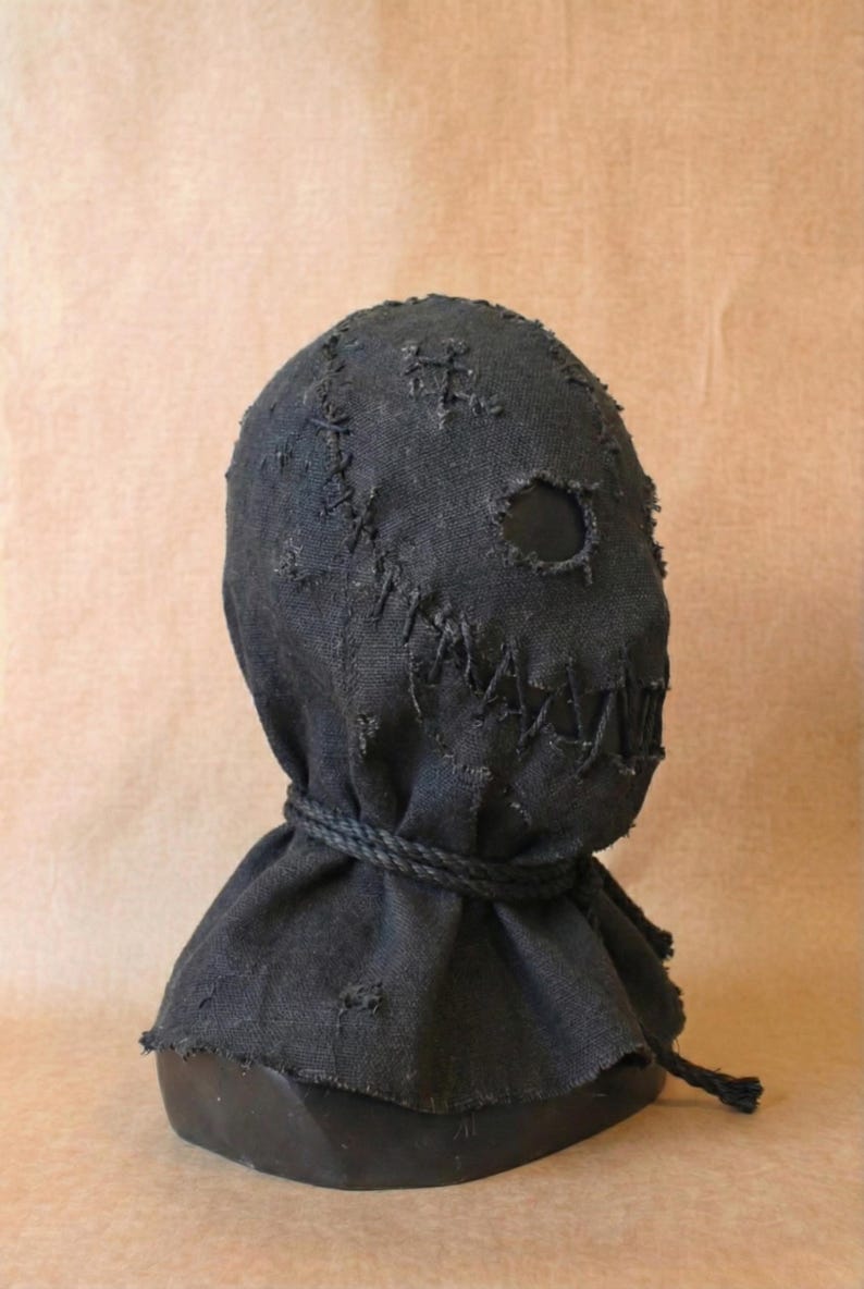 Nightmare Fuel Sack Mask Gritty Texture Horror Hood Distressed Burlap ...