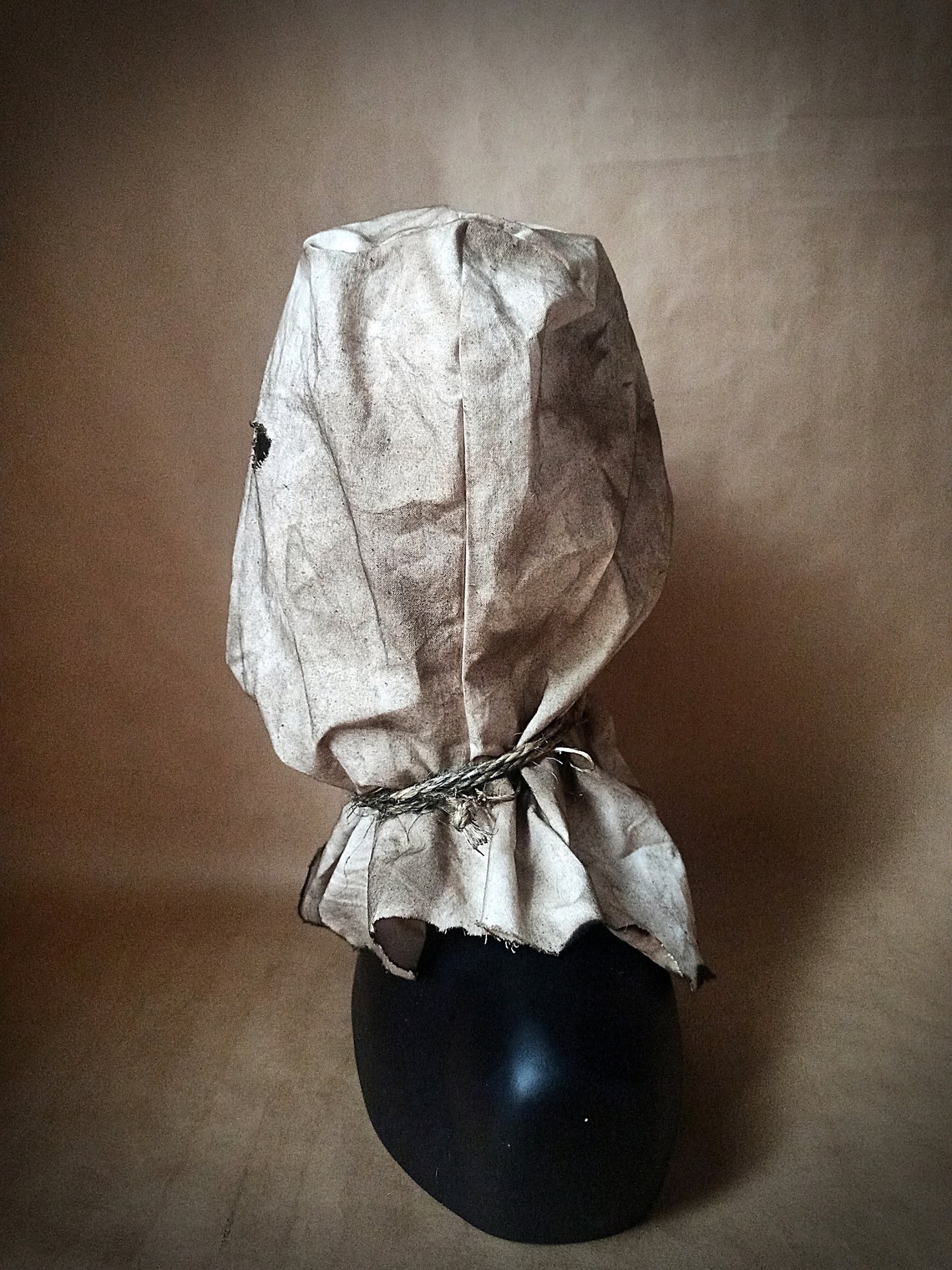 Handmade Canvas Sack Mask: Weathered Horror Costume - Etsy