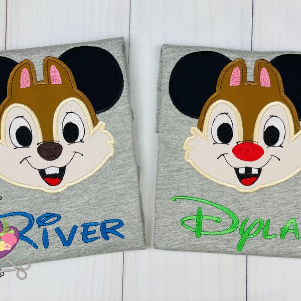 Chipmunk Applique - Etsy