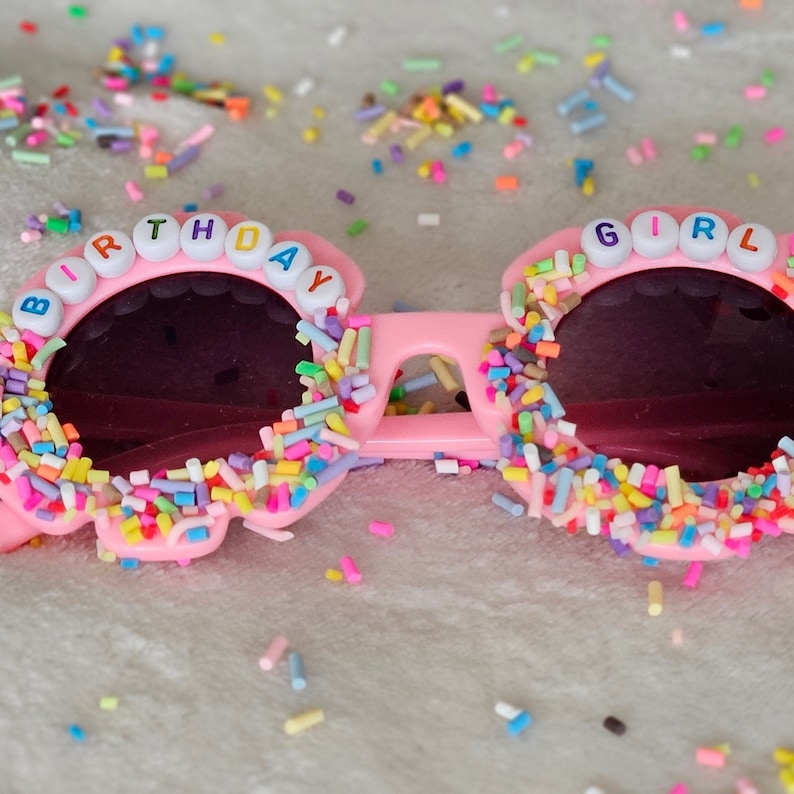 Birthday Sprinkle Sunglasses for Kids, Custom Celebration Sunnies ...